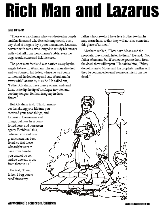 Lesson: The Rich Man and Lazarus
